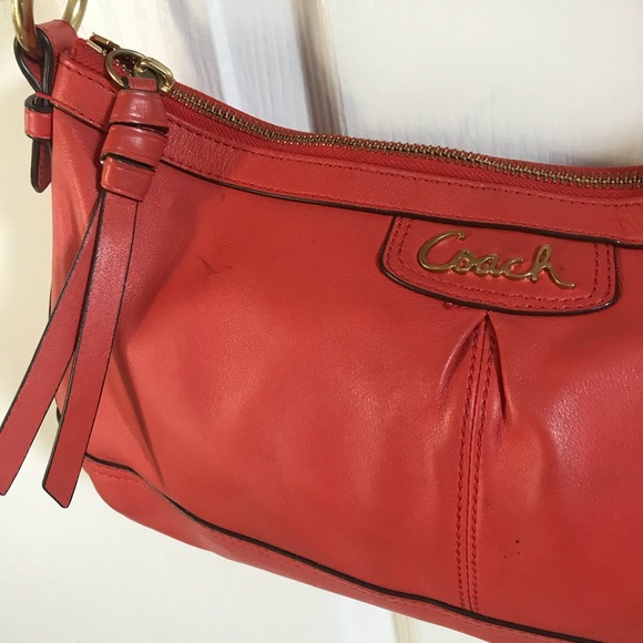 Coach | Bags | Coach Poppy Red Leather Hobo Purse | Poshmark